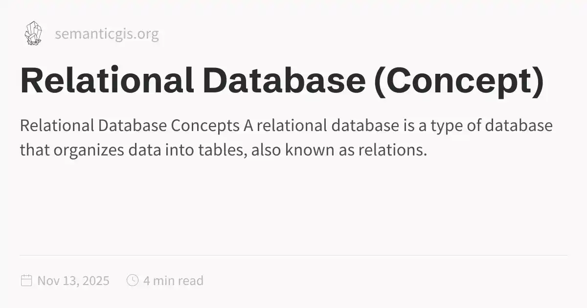 Relational Database (Concept)